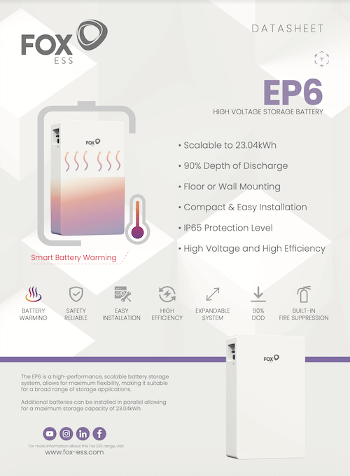Fox Battery Storage | Full Range | Infinity Energy Services